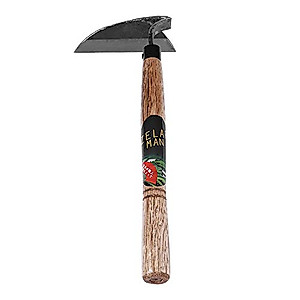 ZELARMAN Japanese-Style Weeding Sickle/Hand Hoe, Sickle Garden Hand Weeder Tool with All Steel Blade for Cutting Grass, Digging, Soil loosening