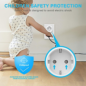 1 Pack Europe to US Plug Adapter, VINTAR European to US Plug Adapter, EU to US Plug Adapter, Europe to USA Travel Converter for Most of Europe EU Spain France Type C E F Plugs to US Power Adapter