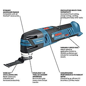 BOSCH GOP12V-28N 12V Max EC Brushless Starlock Oscillating Multi-Tool Bare Tool