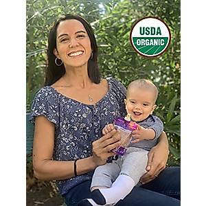 FruityU Organics Baby Food Stage 2 Variety Pack - Banana Blueberry Oatmeal, Apple Mango Spinach, Apple Cherry 3.5 ounce pouch (Pack of 12)