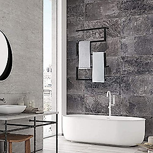 Bathroom Towel Warmer Electric Heated Towel Rack, Towel Warmer Drying Rack, Electric 304 Stainless Steel Heated Towel Rack, 10-Bar Wall Mounted Constant Temperature Heated Towel Rail Bathroom Radiator