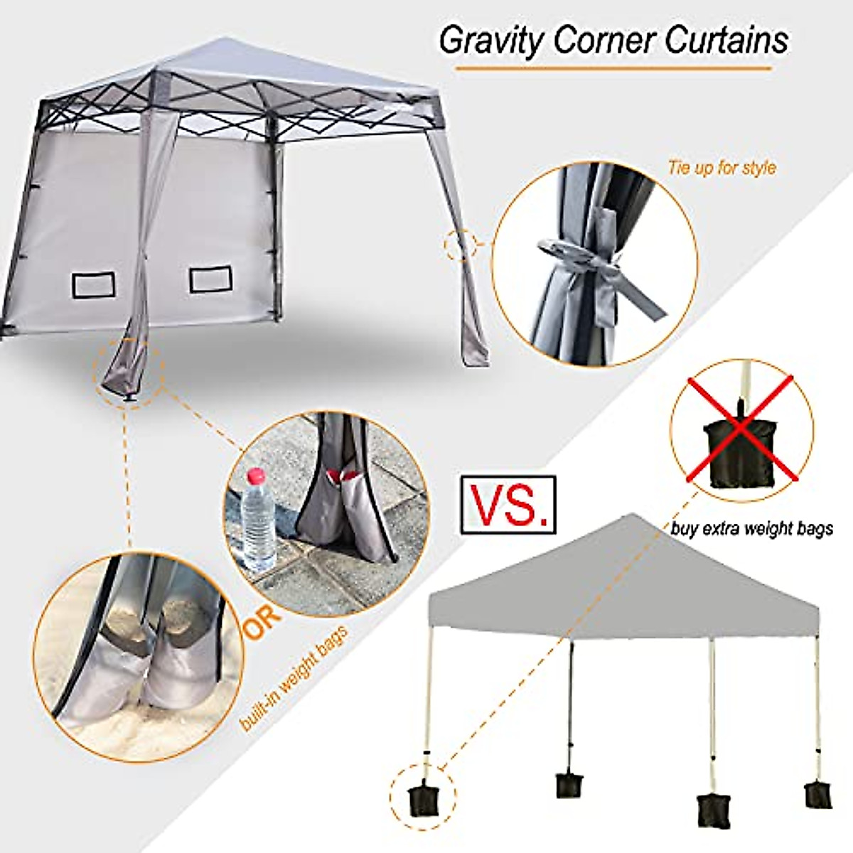 EzyFast Elegant Pop Up Beach Shelter, Compact Instant Canopy Tent, Portable Sports Cabana, 7.5 x 7.5 ft Base / 6 x 6 ft top for Hiking, Camping, Fishing, Picnic, Family Outings (6 x 6, A Khaki)