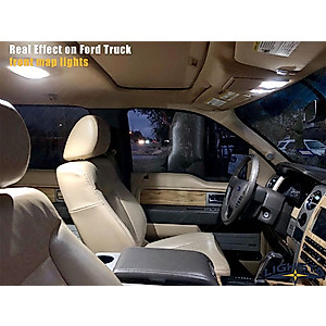 LIGHSTA 9PCS Super Bright White LED Interior Light Kit Package for Ford F150 2009 2010 2011 2012 2013 2014 + Cargo Lights + License Plate Lights and Install Tool