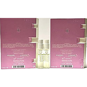 Set of 2 - Chance Eau Fraiche By Chanel for Women, Eau De Toilette Spray 0.05 Sampler