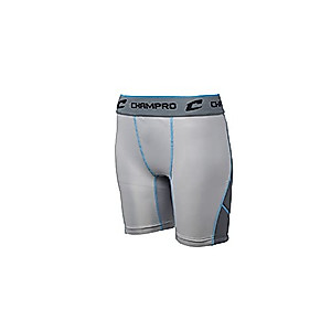 CHAMPRO Windmill Women's Sliding Short - Polyester/Spandex, Women's Medium, Grey