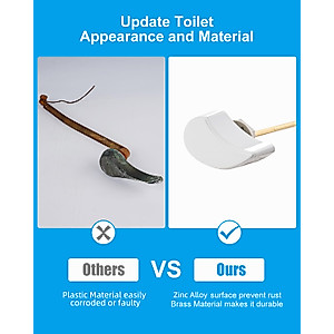 Hibbent Toilet Handle Tank Flush Lever Replacement Compatible with TOTOTHU004-CP Trip Lvr for ST701, CST854, CST884,Side Mount Toilet Flush Handle, Toilet Trip Lever, Toilet Repair Handle, White