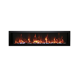 Amantii Panorama Indoor/Outdoor Extra Slim Built In Electric Fireplace (BI-40-XTRASLIM), 40-Inch