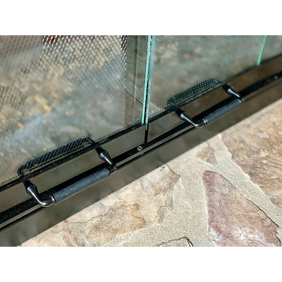 Fireplace Glass Door Set for Heatilator Fireplace Model# E36, E-36I, EC36, EC-36I, EL36, BC36R, BC36C (Black Finish)
