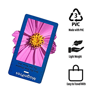 (2 Pack) MagniPros Large Full Page 3X Magnifier Premium Magnifying Sheet Fresnel Lens 7.5" X 10.5" with 3 Bonus Bookmark Magnifiers Ideal for Reading Small Prints & Low Vision Seniors