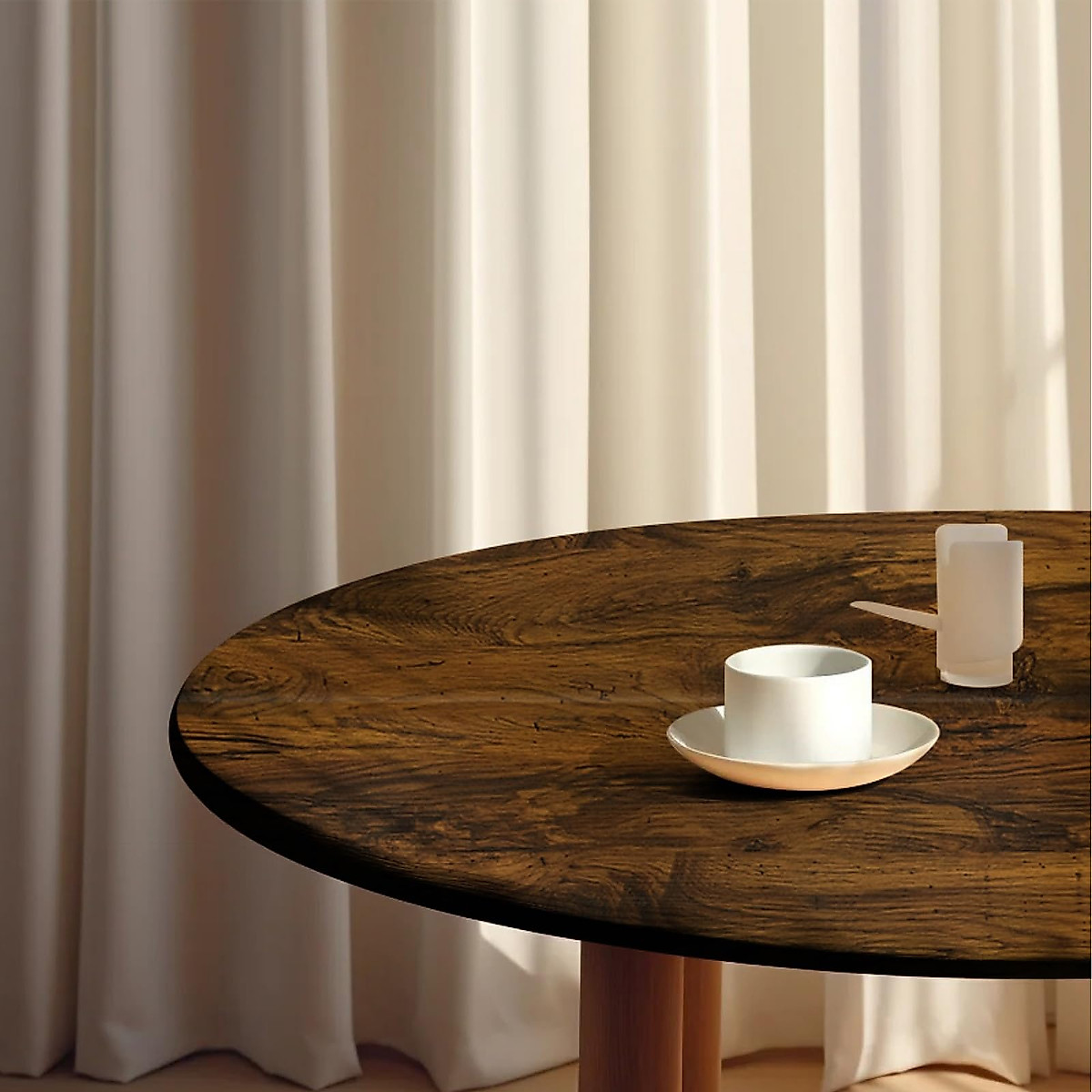 LXCREAT Wood Grain Contact Paper Wood Wallpaper Peel and Stick 15.7" x 118" Dark Brown Faux Wood Look Wall Paper Rustic Removable Self-Adhesive Decorative for Cabinet Countertop