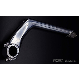 Stem - Fito Aluminum Alloy Handle Bar Stem - TWIN 2 BOLT - Gooseneck, Handle bar: 25.4mm, Frame: 22.2mm, for Beach Cruiser Bikes, BMX Bikes, Comfort Bikes, (Silver)