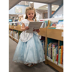 Little Adventures Deluxe Cinderella Princess Dress up Costume for Girls Small (Age 1-3) - Machine Washable Child Pretend Play and Party Dress with No Glitter