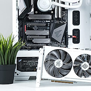 EZDIY-FAB Vertical Graphics Card Bracket PCIE Slot Plate, Vertical GPU Mount, Video Card VGA Support Kit -White