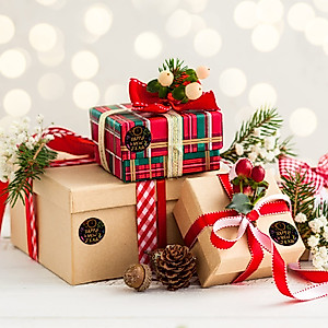 Acetiamin 500 Pcs Happy New Year Stickers for Kids and Adults, 1.5 Inches Round New Year Labels Roll, Happy Winter Holiday Stickers for Greeting Cards, Gift Boxes, Party Favors