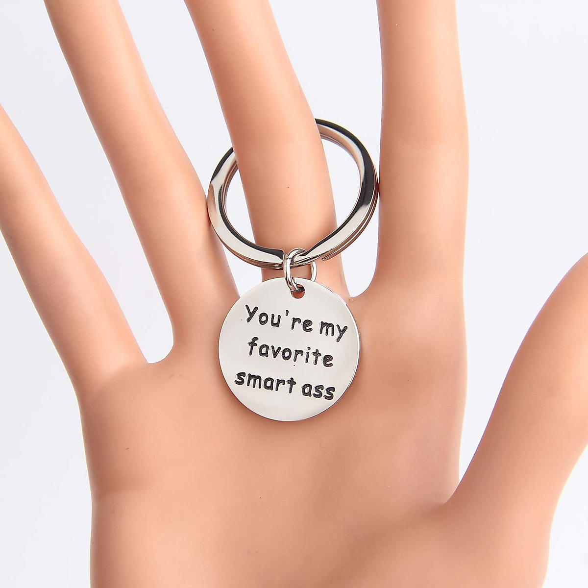 ENSIANTH Funny Couples Jewelry You’re My Favorite Smart Ass Keychain Funny Boyfriend Gift Husband Gift (Smart Ass Keychain)