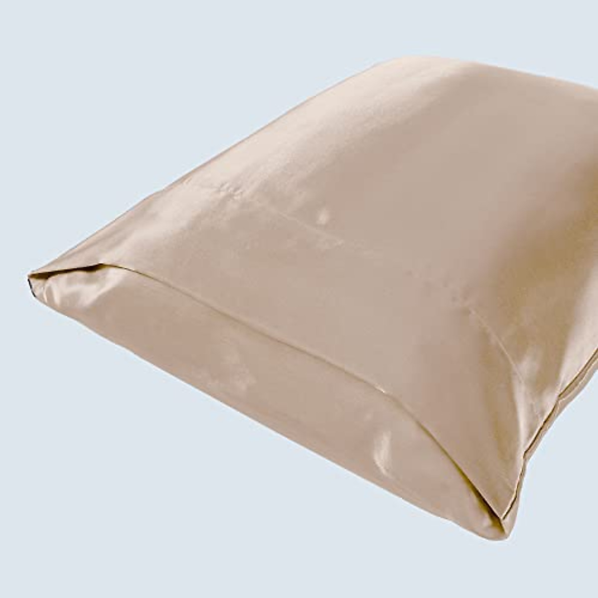 Great Bay Home Satin Pillowcase for Hair and Skin Jumbo/Queen - Caramel Silk Pillowcase 2 Pack 20x36 inches - Satin Pillow Cases Set of 2 with Envelope Closure
