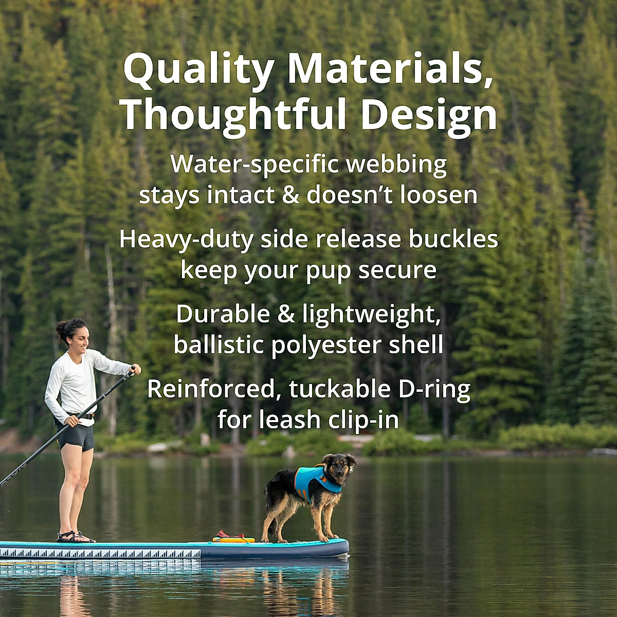 Ruffwear, Float Coat, Dog Life Jacket, Swimming Safety Vest with Handle, Blue Dusk, Small