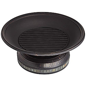 Bristol Black Iron Outdoor Fire Pit Round 35" Steel Mesh Wood Burning with Spark Screen and Fire Poker for Outside Backyard Patio Camping Deck - John Timberland