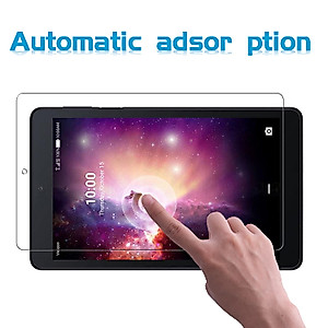 XunyLyee [2 Pack Screen Protector for Alcatel Joy Tab 2/ Tab kids 2 (8.0 Inch) Tempered Glass Easy Installation