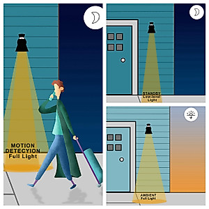 c cattleya Dusk to Dawn Outdoor Lighting Wall Sconce Motion Sensor Outdoor Lights Matte Black Exterior Patio Porch Light for Front Porch/Deck/Patio/Garden/Balcony (2-Pack)