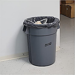 Genuine Joe GJO11581 Heavy-Duty Trash Container, 44 gal Capacity, 24" Height x 31.5" Width x 24" Depth, Gray