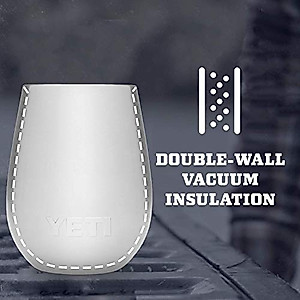 YETI Rambler 10 oz Wine Tumbler, Vacuum Insulated, Stainless Steel with MagSlider Lid, Seafoam