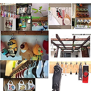 donjon VONVOFF 1.73 Inches Ceiling Hooks,Black Wall Hooks for Hanging Plants,Kitchen Hooks,Drop Ceiling Hooks,Cup Hooks,Great for Indoor & Outdoor Use(30 Packs)