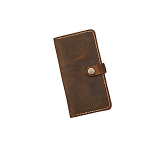 Personalized leather Wristlet iPhone 15 14 13 12 Pro Max wallet case/distressed leather iPhone 14 plus 13 12 mini wallet cover IP05MW-B