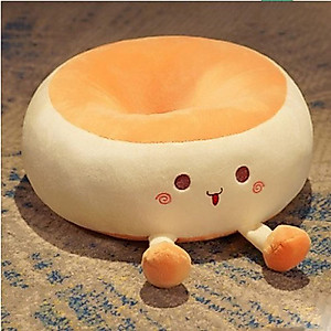 GEORPE Chair Cushion Round Mat Cute Expression Seat Cushion Office Chair Futon Bay Window Floor Tatami Pillows Home Decor