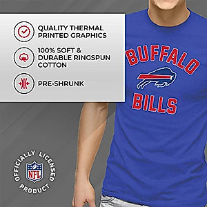 Team Fan Apparel NFL Adult Gameday T-Shirt - Cotton Blend - Tagless - Semi-Fitted - Unleash Your Team Spirit During Game Day (Buffalo Bills - Royal, Adult X-Large)