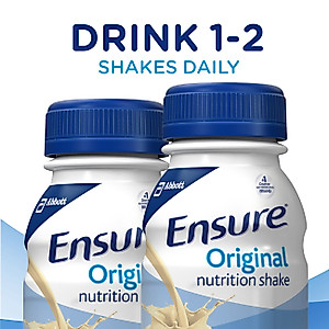 Ensure Original Nutrition Shake with 9g of Protein, Meal Replacement Shakes, Vanilla, 8 Fl Oz (Pack of 16)