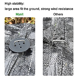 MySit 50 Pack Vapor Barrier Stakes with Landscape Staples Gasket Caps, 6 Inch Weed Barrier Stakes for Moisture Barriers Crawlspace, Garden Ground Staples for Weed Block Landscaping Lawn Fence Pins