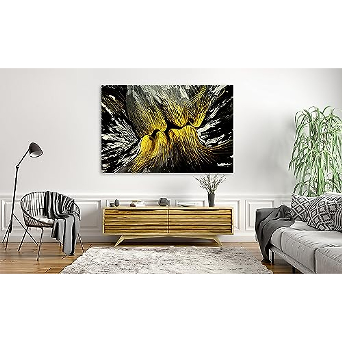 Canvas Wall Art Love Painting for Couples Bedroom, Love Painting Wall Art, Wall Art Love, Kiss Painting, The Kiss Painting Print, Kiss Canvas Wall Art (Ready to hang 24"x36", Style 1)