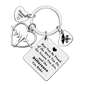 Xiahuyu CNA Thank You Gifts Certified Nursing Assistant Gifts Keychain CNA Graduation Gifts CNA Student Gifts CNA Appreciation Gifts CNA Leaving Gifts Christmas Birthday Retirement CNA Week Gifts