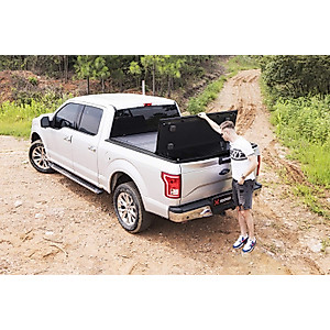 Xcover Low Profile Hard Folding Truck Bed Tonneau Cover, Compatible with 2015-2024 F150 Pickup 6.5 Ft Bed