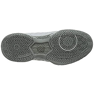 K-Swiss Women's Bigshot Light 4 Tennis Shoe, White/Highrise/Silver, 8 M