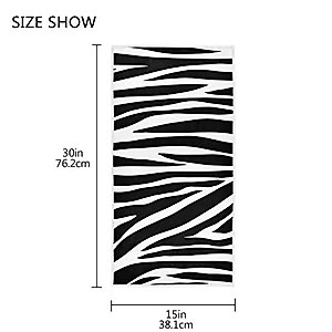 Vdsrup Zebra Print Hand Towels Black White Striped Animal Face Towel Soft Thin Guest Towel Portable Kitchen Tea Towels Dish Washcloths Bath Decorations Housewarming Gifts 16 X 30 in