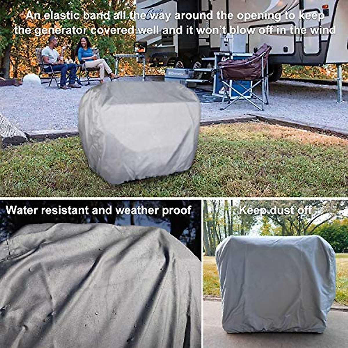 Sunluway Generator Cover Fit for Honda EU3000is Generator & Predator 3500 - All Season Outdoor Storage Cover Discreetly Protect Your Generator (Equivalent to Part Number 08P57-ZS9-00S)