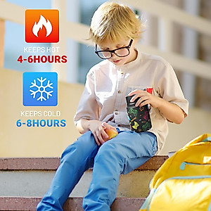 Charcy 17 Ounce Kids Thermos for Hot Food - Soup Thermos with Folding Spoon - Insulated Food Jar for Hot & Cold Food - Green Horse