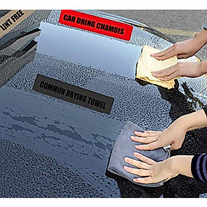 Car Chamois Drying Towel Natural Chamois Washing Cloth for Car Leather Super Absorbent Leather Cleaning Towel Wipes (19.69inchx31.5inch)