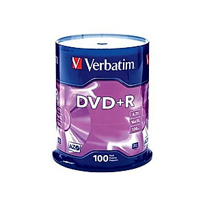 Verbatim 95098 100 x DVD+R - 4.7 GB ( 120min ) 16x - spindle