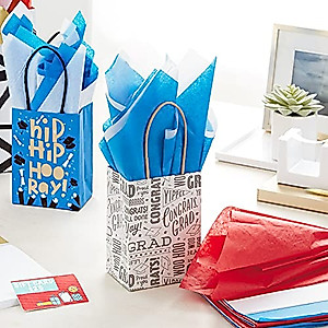 Hallmark Red, White and Blue Bulk Tissue Paper for Gift Wrapping (120 Sheets) for Gift Bags, Birthdays, Graduations, Fourth of July, Christmas, Hanukkah