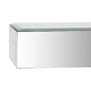 Gallery Solutions 22" Mirrored Floating Wall Shelf Ledge Silver