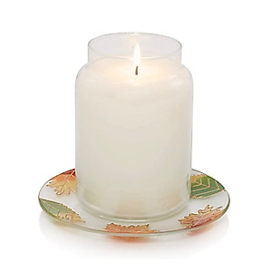 Yankee Candle Fall Leaves Crackle Glass Large Jar Candle Shade/Topper with Candle Tray