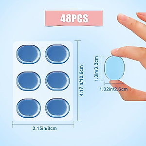 SAVITA 48 Pcs Drum Silencers Dampeners Gel Pads, Silicone Drum Silencers Soft Adhesive Drum Mute Pads Gel Drum Sound Dampening Muffler Pads for Drum Sound Control (4 Colors)