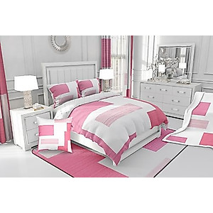 jejeloiu Kids Abstract Duvet Cover Set 100% Cotton King Size,Geometric Bedding Set Boys Girls Checkered Cotton Duvet Cover 3Pcs Colorful Geometry Teens Comforter Cover Cotton Duvet Cover 3Pcs