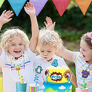 28Pcs Game Party Favors Reusable Drinking Straws, 14 Designs Cartoon Birthday Party Supplies