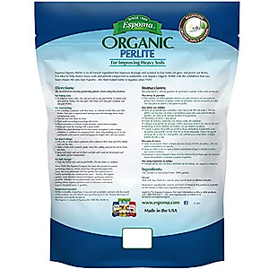 Espoma Organic Perlite; All Natural and Approved for Organic Gardening. Helps Loosen and Aerate Heavy Soils, Prevent Compaction & Promotes Root Growth – Pack of 1