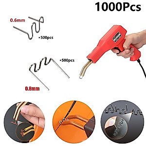 1000PCS Welding Rods Hot Staples Plastic Repair Machine Welding Hot Stapler for Repair Car Bumpers Machine Dashboards Lamp Holders Daily Plastics Supplies Plastics Rings 0.8mm 0.6mm Staples