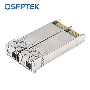 1 Pair 10G SFP+ Bidi Transceivers, 10gbe SFP LC Single-Mode Module, Bi-Directional Mini gbic for Cisco SFP-10G-BXD-I (1330nm-TX/1270nm-RX) / SFP-10G-BXU-I (1270nm-TX/1330nm-RX),10KM, with DDM